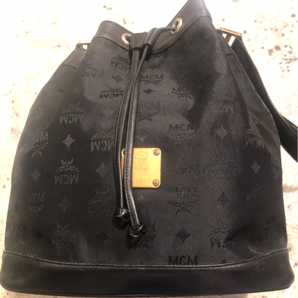 MCM | Bags | Mcm Drawstring Bucket Bag Ebony | Poshmark